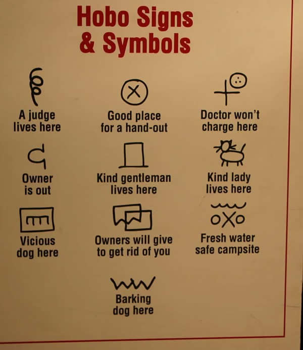 hobo symbol “kind lady lives here” – all you need is love
